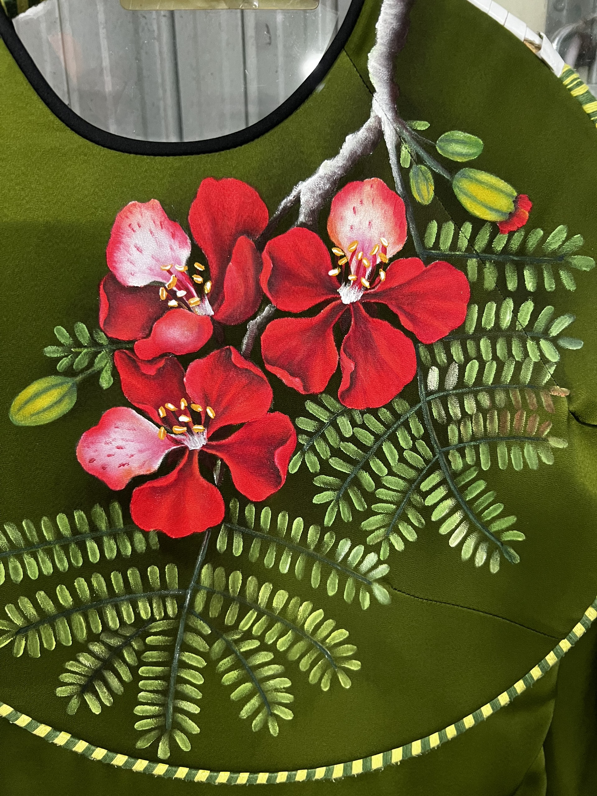 Phoenix Flowers on Ao Dai - Giang An Art